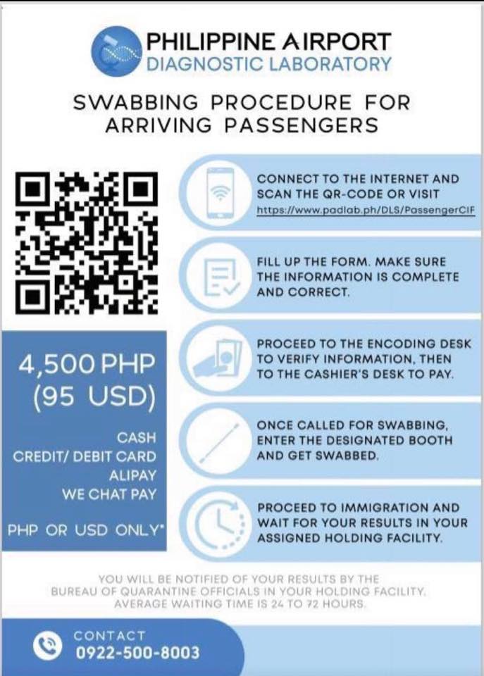 Swabbing Procedure for Arriving Passengers