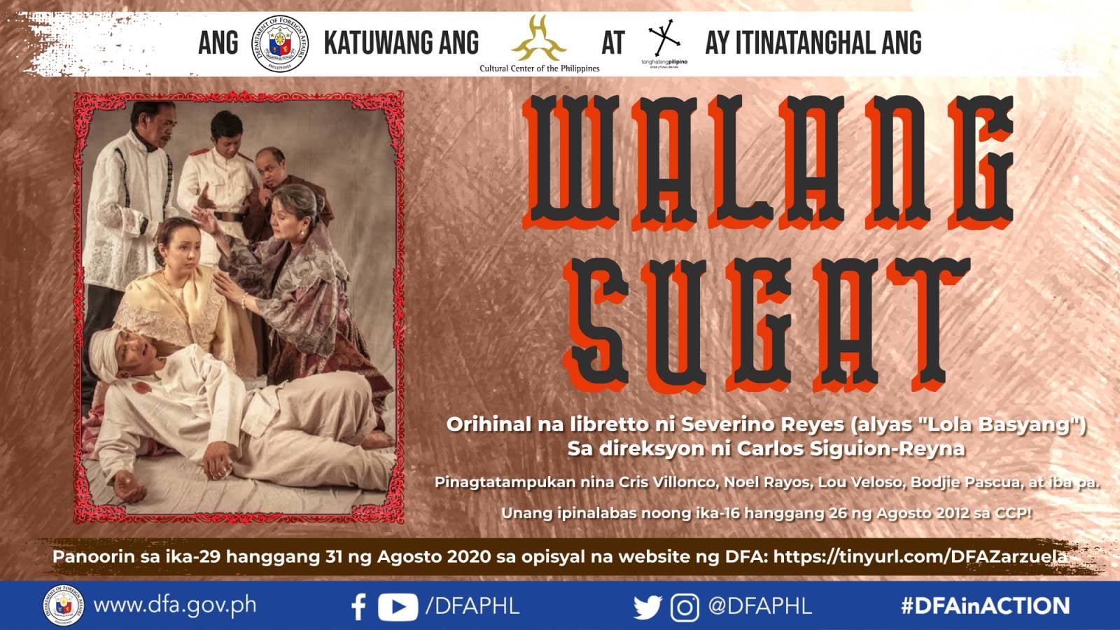 DFA Holds Special Free Screening of Tanghalang Pilipino’s Zarzuela ...